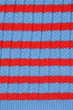 Valentino Garavani Striped Ribbed Crewneck Jumper - Blue