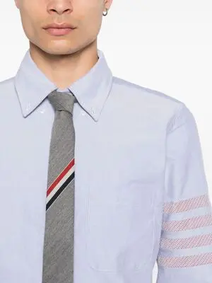 Thom Browne 4-bar Stripe Curved Hem Shirt