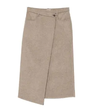 Brunello Cucinelli Wrap Buttoned Skirt - No