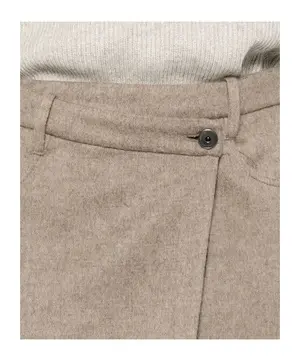 Brunello Cucinelli Wrap Buttoned Skirt
