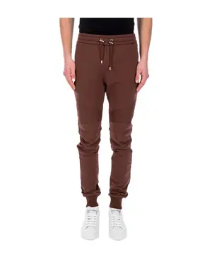 Balmain Logo Printed Drawstring Track Pants - Red