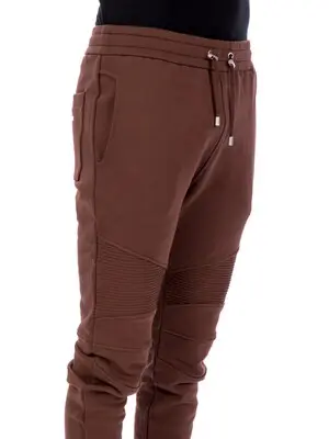 Balmain Logo Printed Drawstring Track Pants - Red