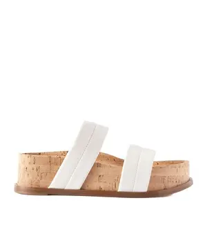 Gabriela Hearst White Leather Platform Sandals - Ivory