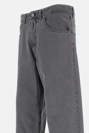 MAISON MARGIELA Logo Patch Wide Leg Jeans - Grey