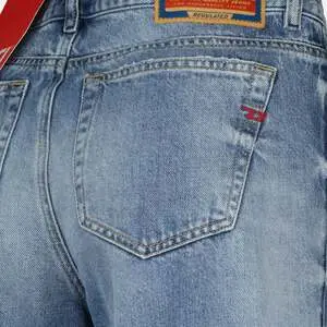 DIESEL® Wide-leg Distressed Jeans - Blue