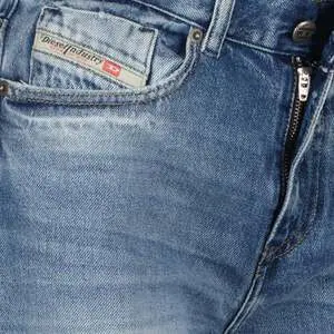 DIESEL® Wide-leg Distressed Jeans - Blue