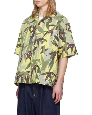 Kenzo Chiku-rin Camo Hawaiian Short Sleeved Shirt - Green