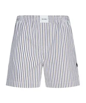 Attico Multicolor Striped Cotton Shorts