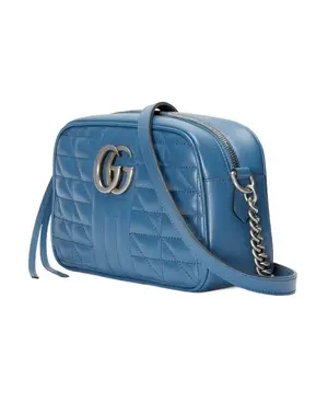 Gucci Gg Marmont Matelassé Shoulder Bag - Blue