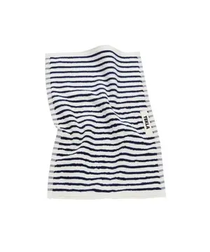 TEKLA Striped Towel - White