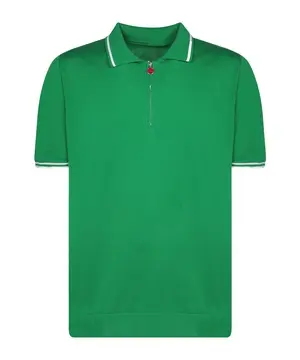 Kiton Striped-edge Knitted Polo Shirt