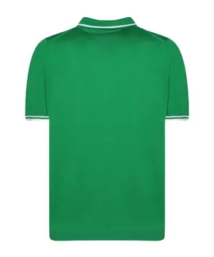 Kiton Striped-edge Knitted Polo Shirt