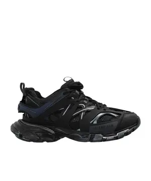 Balenciaga Track Paneled Lace-up Sneakers - Black