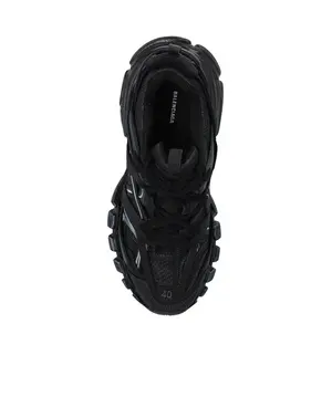 Balenciaga Track Paneled Lace-up Sneakers - Black