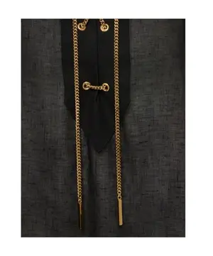 Michael Kors Long Sleeve Maxi Dress With Front Tie Detail