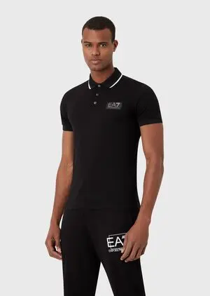 EA7 Logo-patch Cotton T-shirt