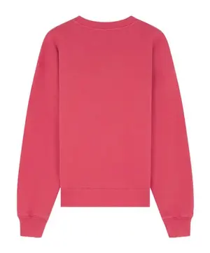 Maison Kitsuné Speedy Fox Patch Crewneck Sweatshirt - Red Currant