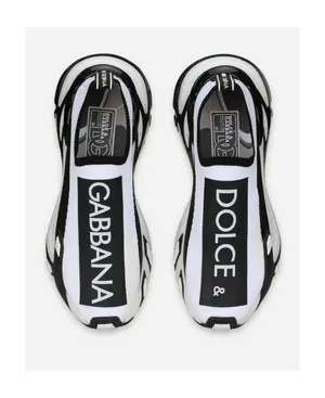 Dolce & Gabbana Sorrento Logo Knit Sneakers - Black