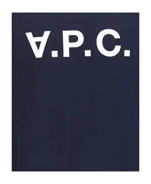 A.p.c. Flocked Logo Crewneck Sweatshirt - Black