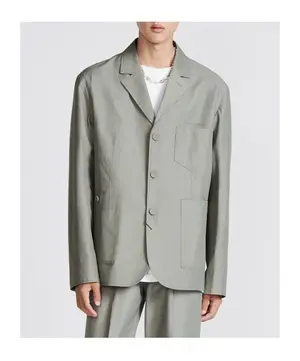 Dior Collared Button-up Jacket - Gray