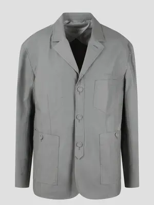 Dior Collared Button-up Jacket - Gray