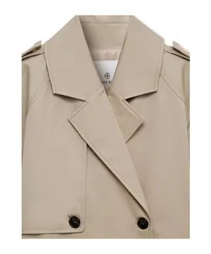ANINE BING Double-breasted Belted Coat - Light Brown