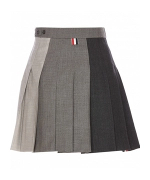 Thom Browne Rwb Striped Pleated Mini Skirt - No