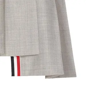 Thom Browne Rwb Striped Pleated Mini Skirt - No