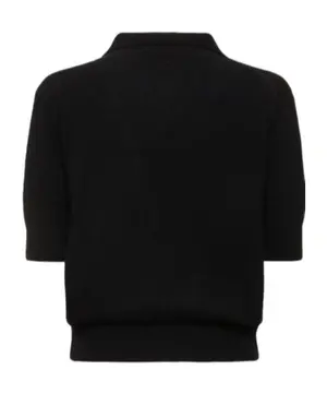 Khaite Jo V-neck Ribbed Sweater - Black