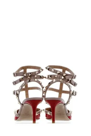Valentino Garavani Rockstud Caged Pointed Toe Pumps - Red