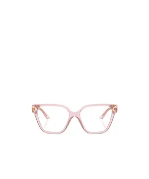 Versace Geometric Frame Eyeglasses - Pink