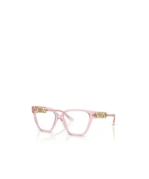Versace Geometric Frame Eyeglasses