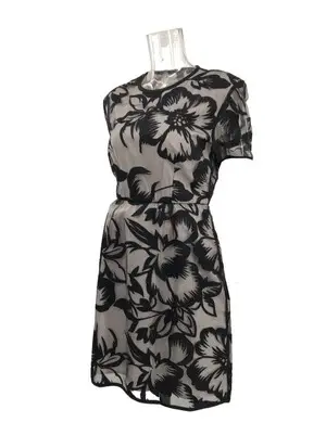 Sportmax Round Neck Floral Print Dress