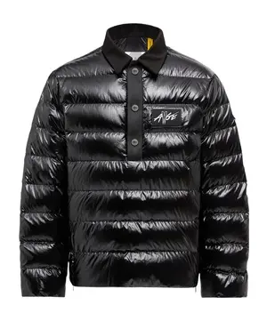 Moncler Long-sleeved Quilted Down Jacket With Logo
