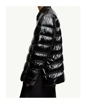 Moncler Long-sleeved Quilted Down Jacket With Logo