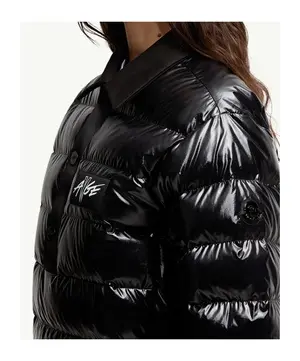 Moncler Long-sleeved Quilted Down Jacket With Logo