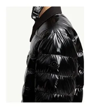 Moncler Long-sleeved Quilted Down Jacket With Logo