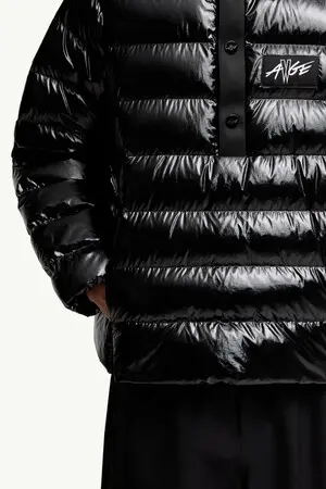 Moncler Long-sleeved Quilted Down Jacket With Logo