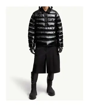 Moncler Long-sleeved Quilted Down Jacket With Logo