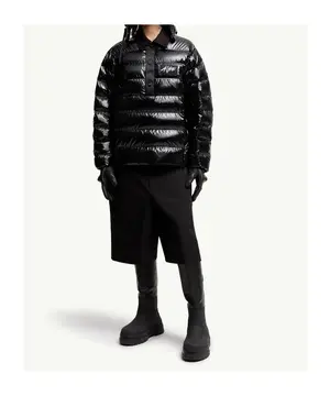 Moncler Long-sleeved Quilted Down Jacket With Logo