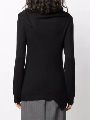 ANN DEMEULEMEESTER Asymmetrical Wool Jumper
