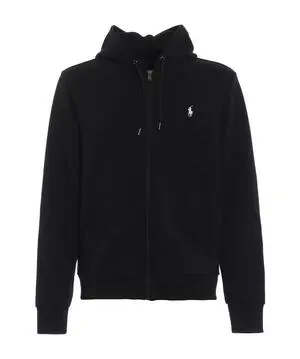 Polo Ralph Lauren Embroidered Zip-up Hoodie - Black
