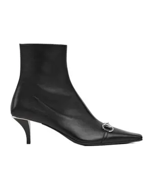 Gucci Silver Tone Booties For Women