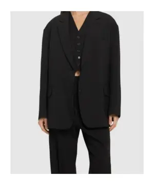 THE FRANKIE SHOP Long Sleeve Suit Jacket With Horn Buttons