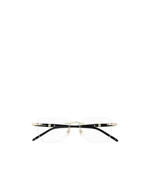 Montblanc Rimless Rectangular Eyeglasses - Black