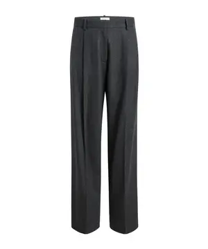 Khaite Pleated Straight-leg Trousers - Black
