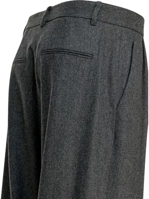 Khaite Pleated Straight-leg Trousers