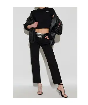 Dsquared2 Cropped Crewneck T-shirt With Pocket Detail - Black