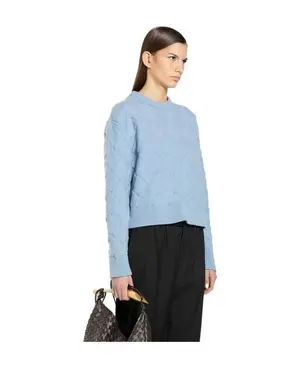Bottega Veneta Intrecciato Quilted Crewneck Jumper