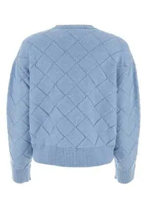 Bottega Veneta Intrecciato Quilted Crewneck Jumper - Blue